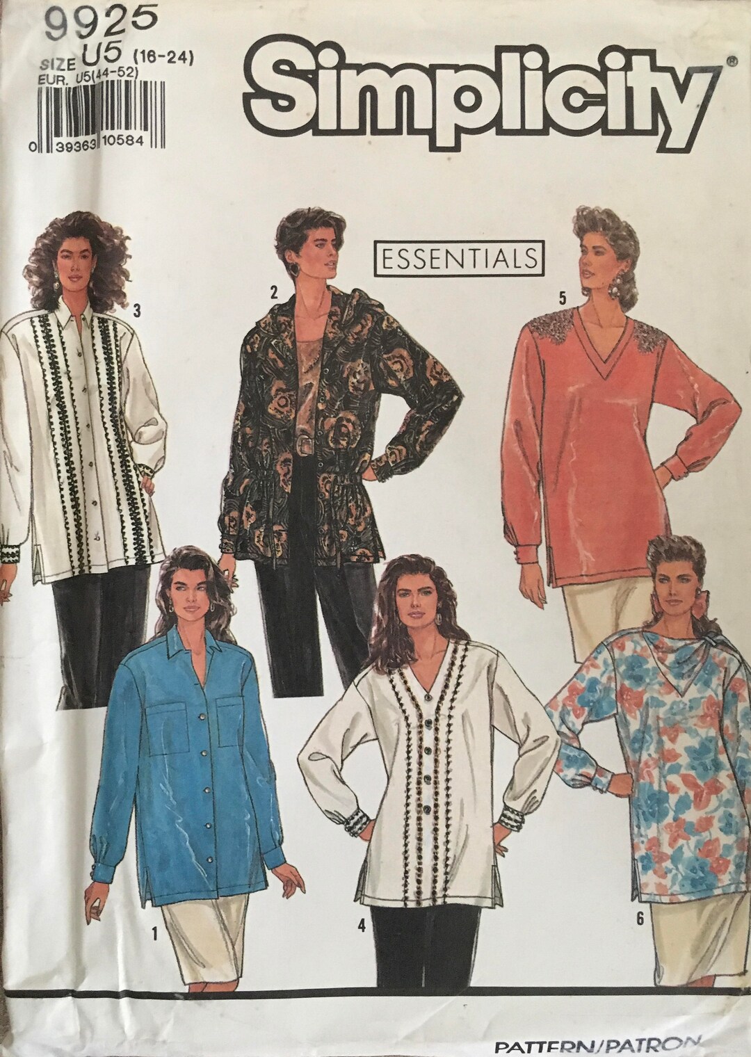 Simplicity 9925 Sewing Pattern vintage UNCUT - Etsy Sweden