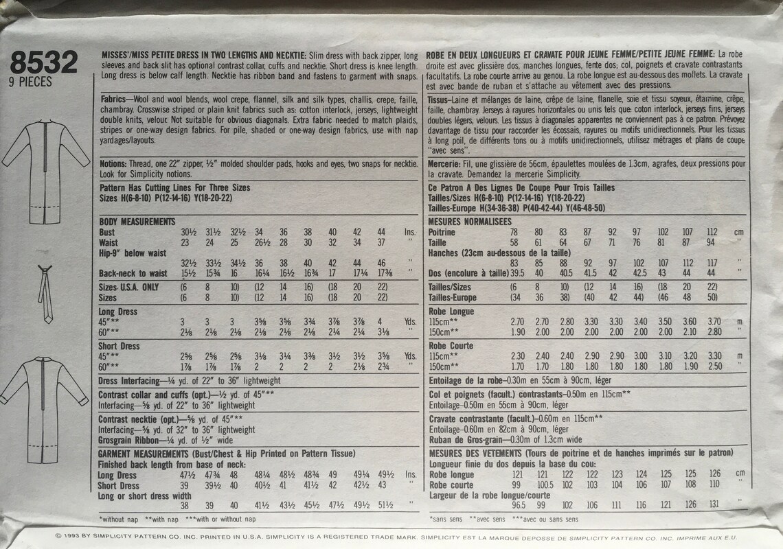 Simplicity 8532 Sewing Pattern vintage UNCUT | Etsy