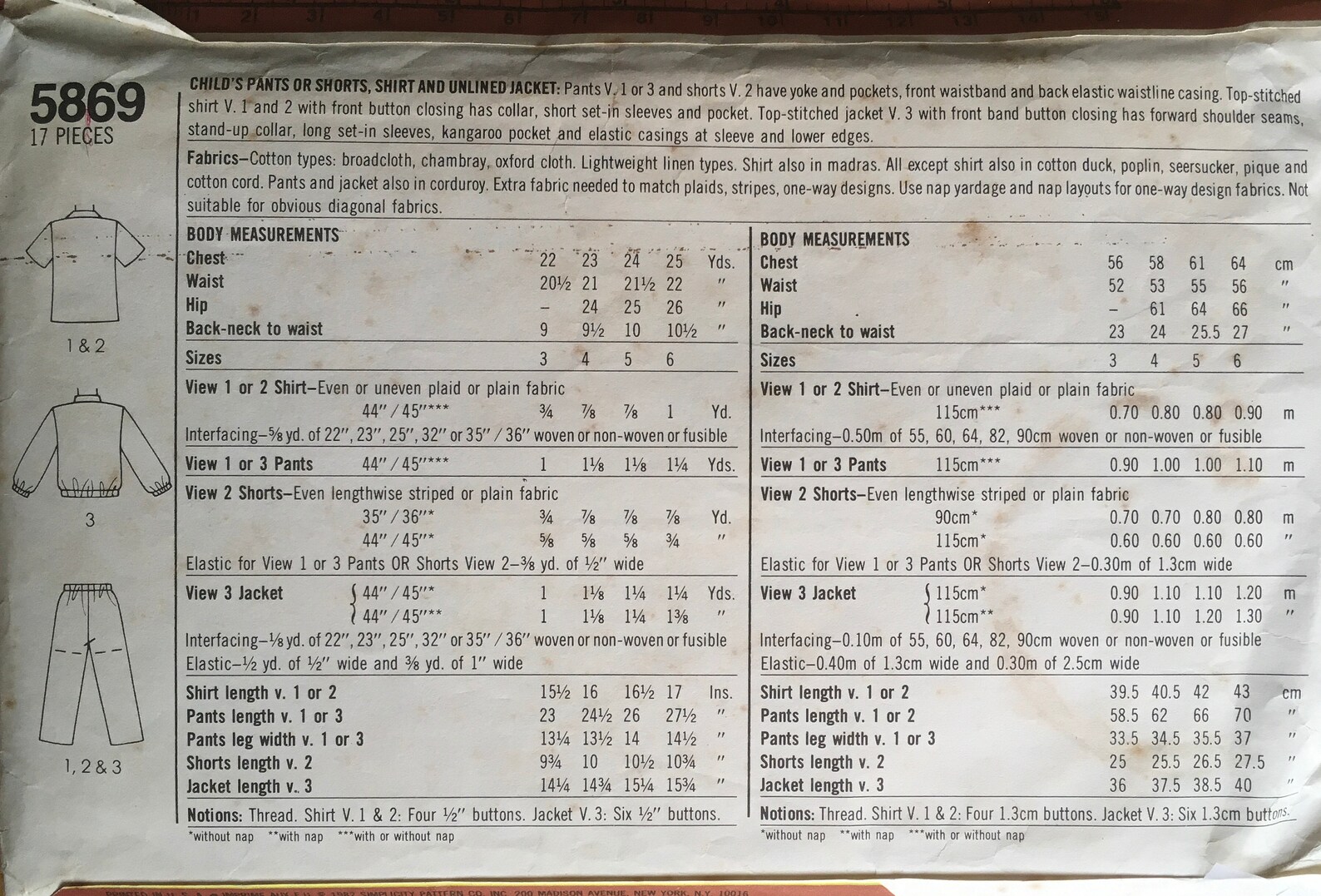 Simplicity 5869 Sewing Pattern vintage CUT - Etsy