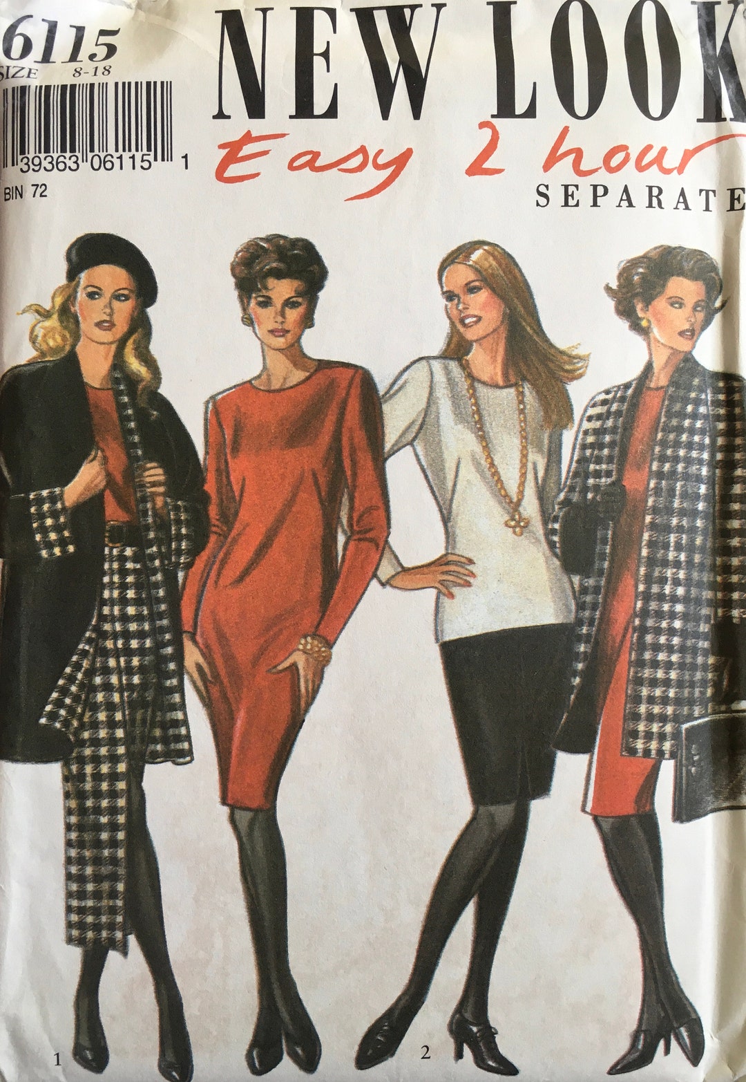 New Look 6115 Sewing Pattern vintage UNCUT - Etsy