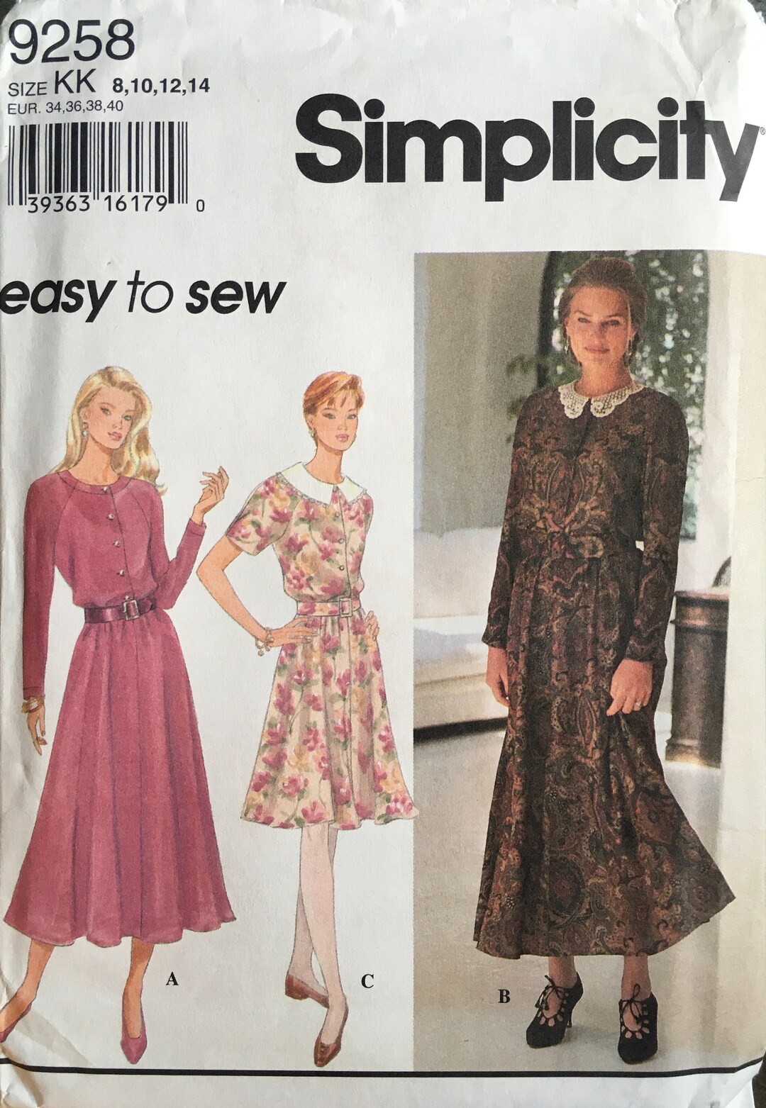 Simplicity 9258 Sewing Pattern vintage UNCUT - Etsy