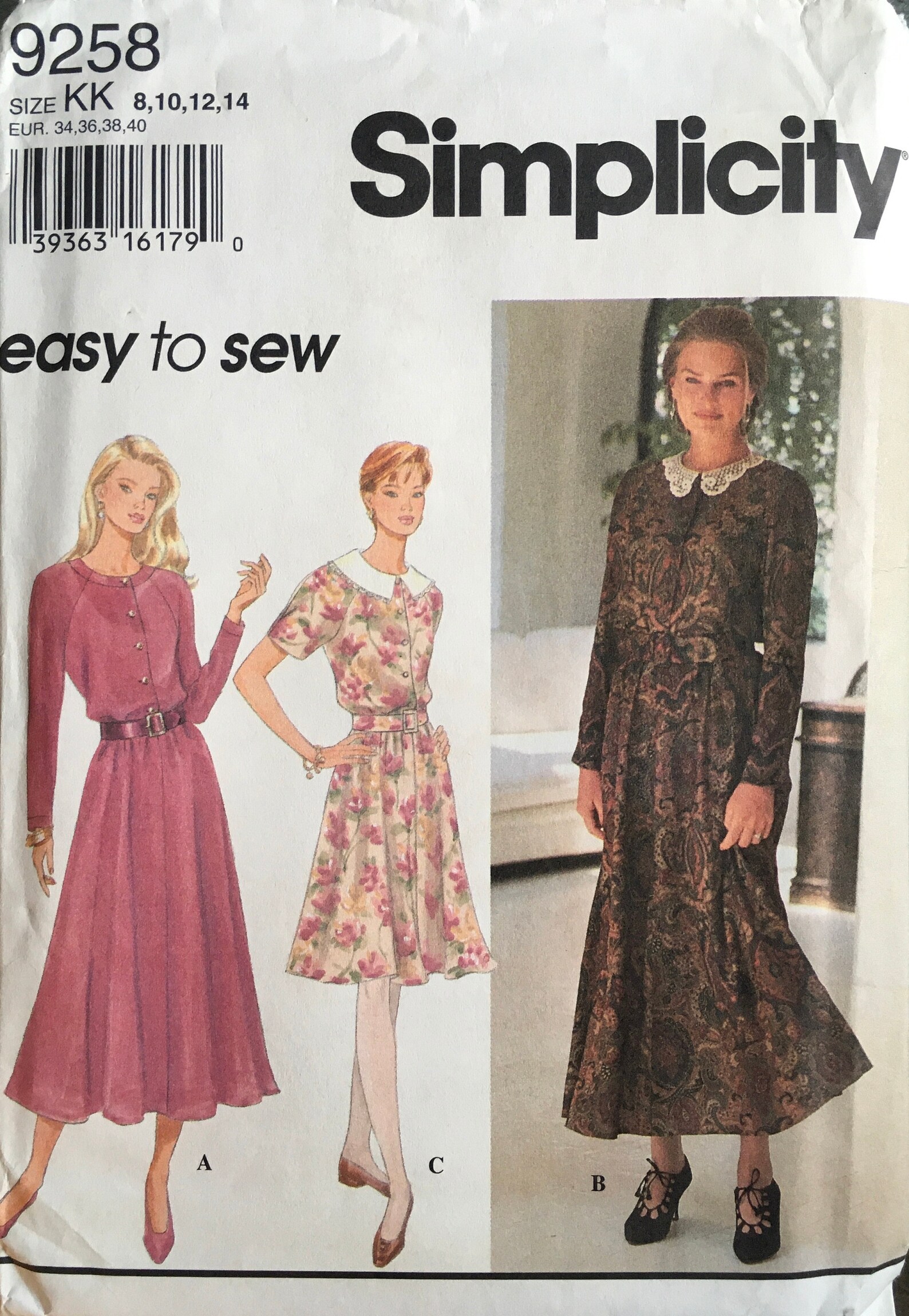Simplicity 9258 Sewing Pattern Vintage UNCUT | Etsy