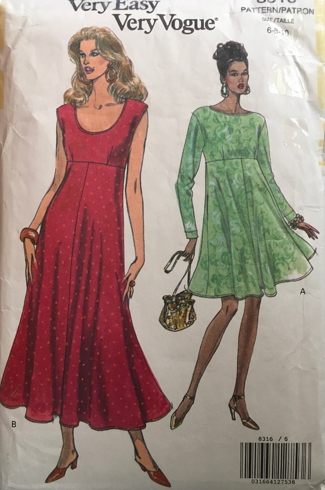 Vogue 8316 Sewing Pattern vintage CUT - Etsy