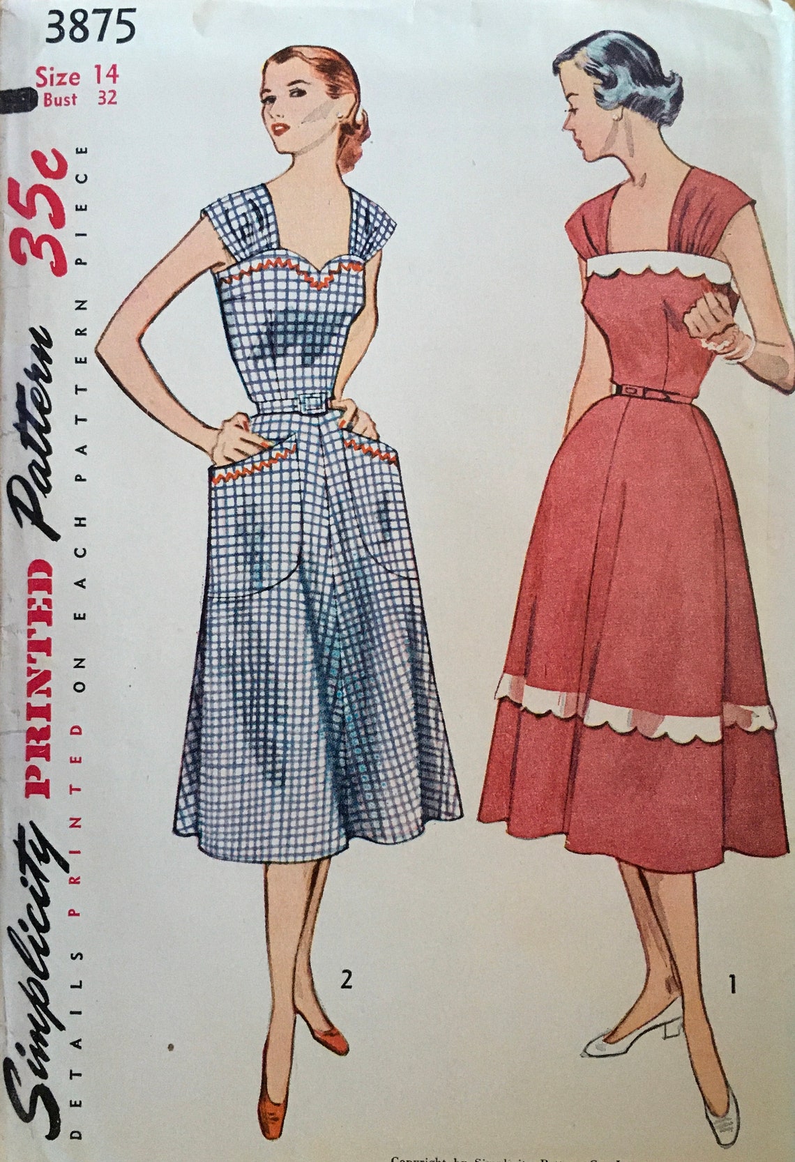Simplicity 3875 Sewing Pattern vintage UNCUT | Etsy