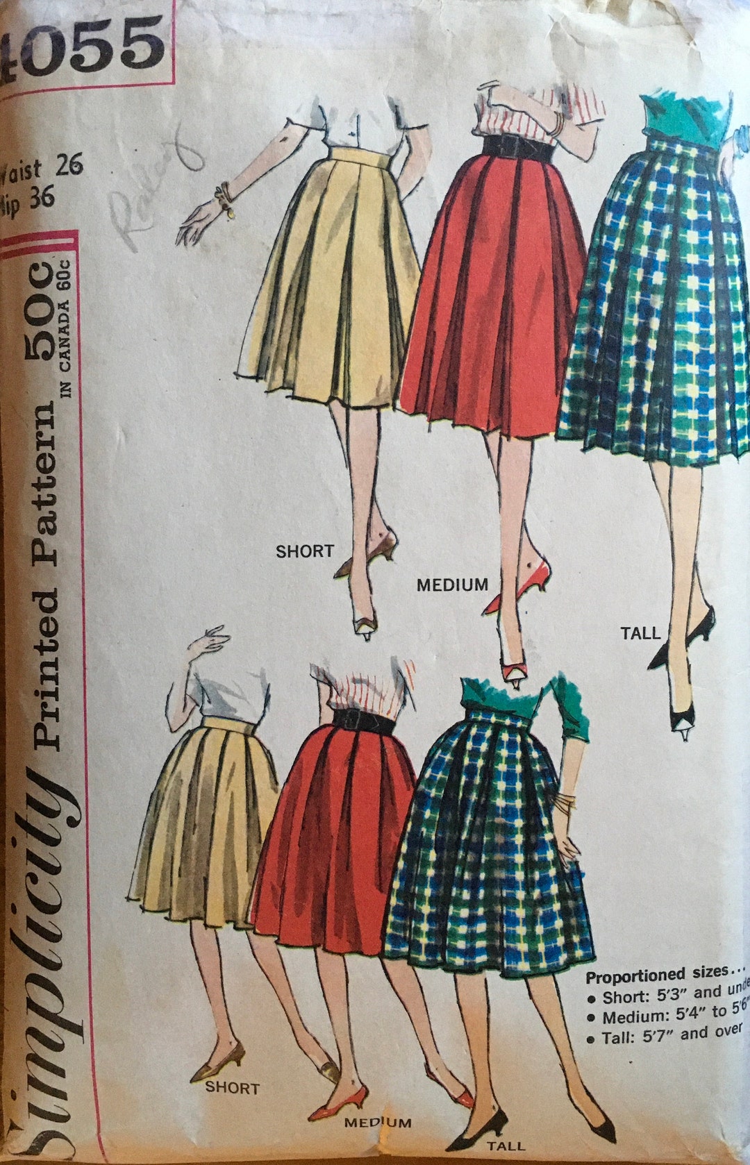 Simplicity 4055 Sewing Pattern vintage CUT - Etsy