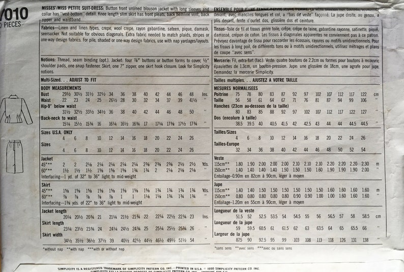 Simplicity 7010 Sewing Pattern vintage CUT - Etsy