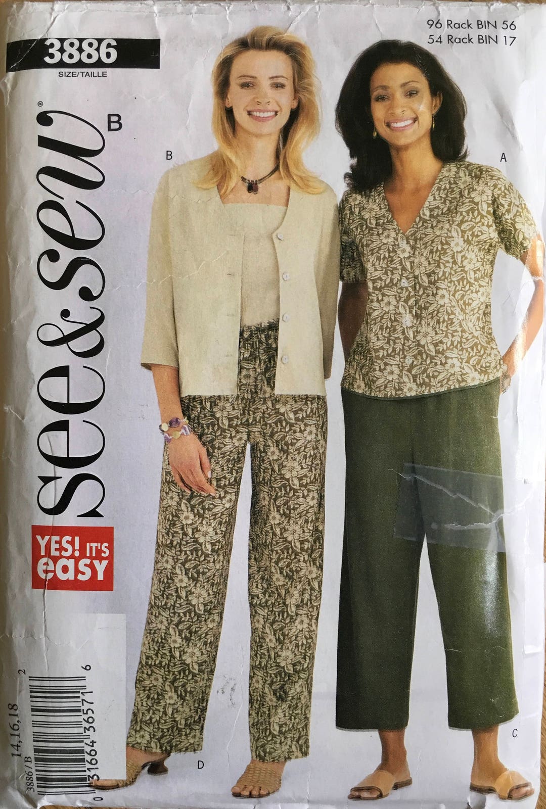 See & Sew 3886 Sewing Pattern vintage CUT - Etsy
