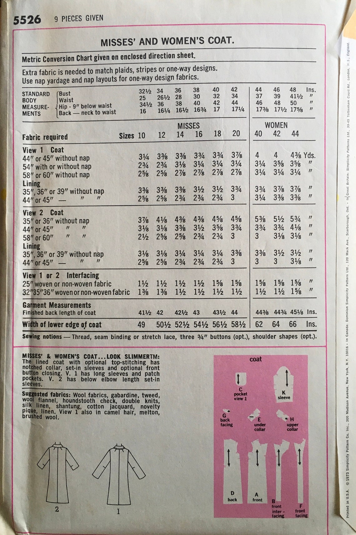 Simplicity 5526 Sewing Pattern vintage UNCUT/CUT - Etsy