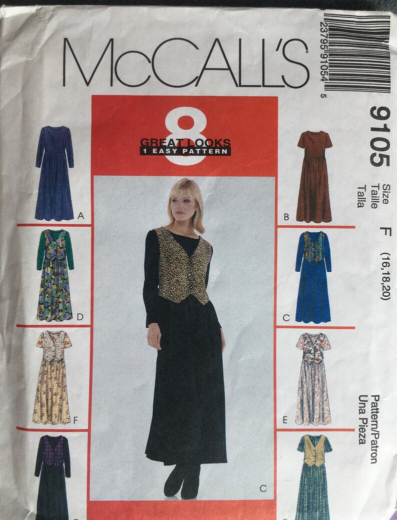Mccall's 9105 Sewing Pattern vintage CUT | Etsy