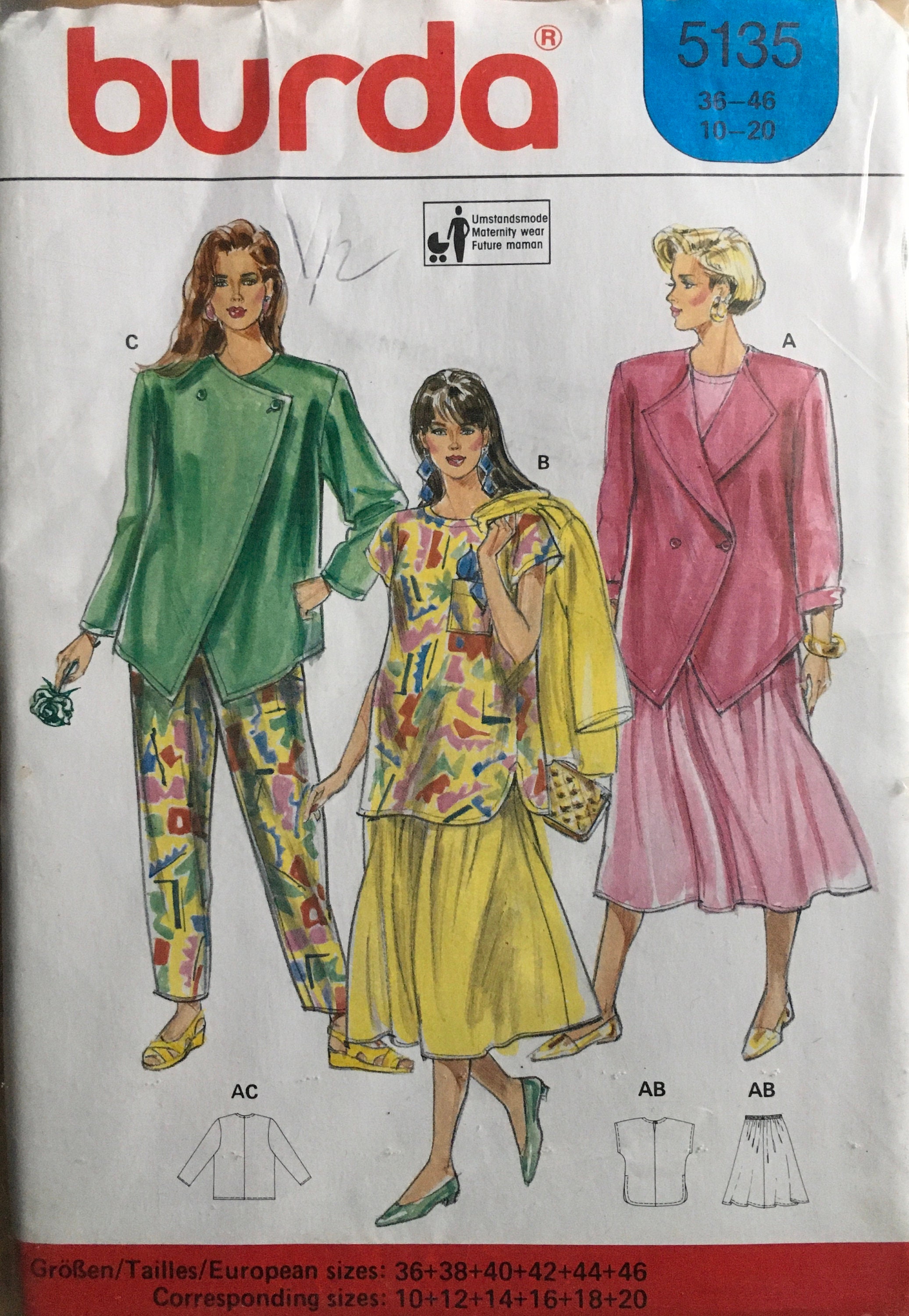 Burda 5135 Sewing Pattern vintage UNCUT - Etsy