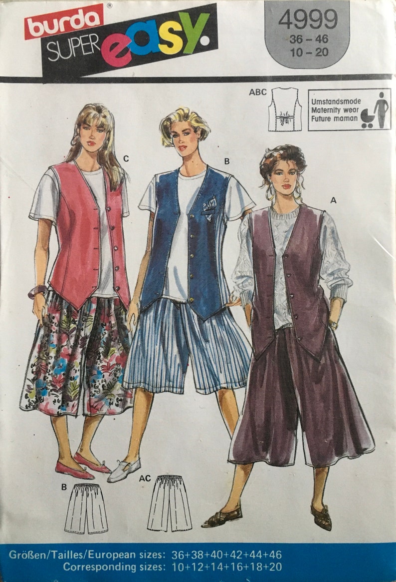 Burda 4999 Sewing Pattern vintage UNCUT - Etsy