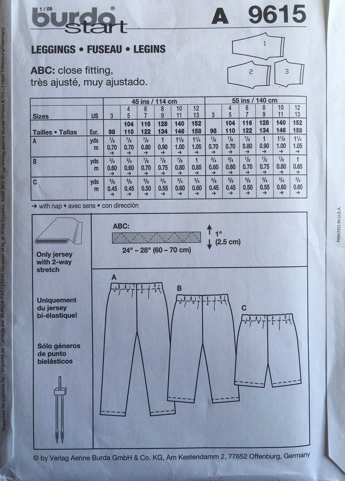Burda 9615 Sewing Pattern vintage UNCUT - Etsy
