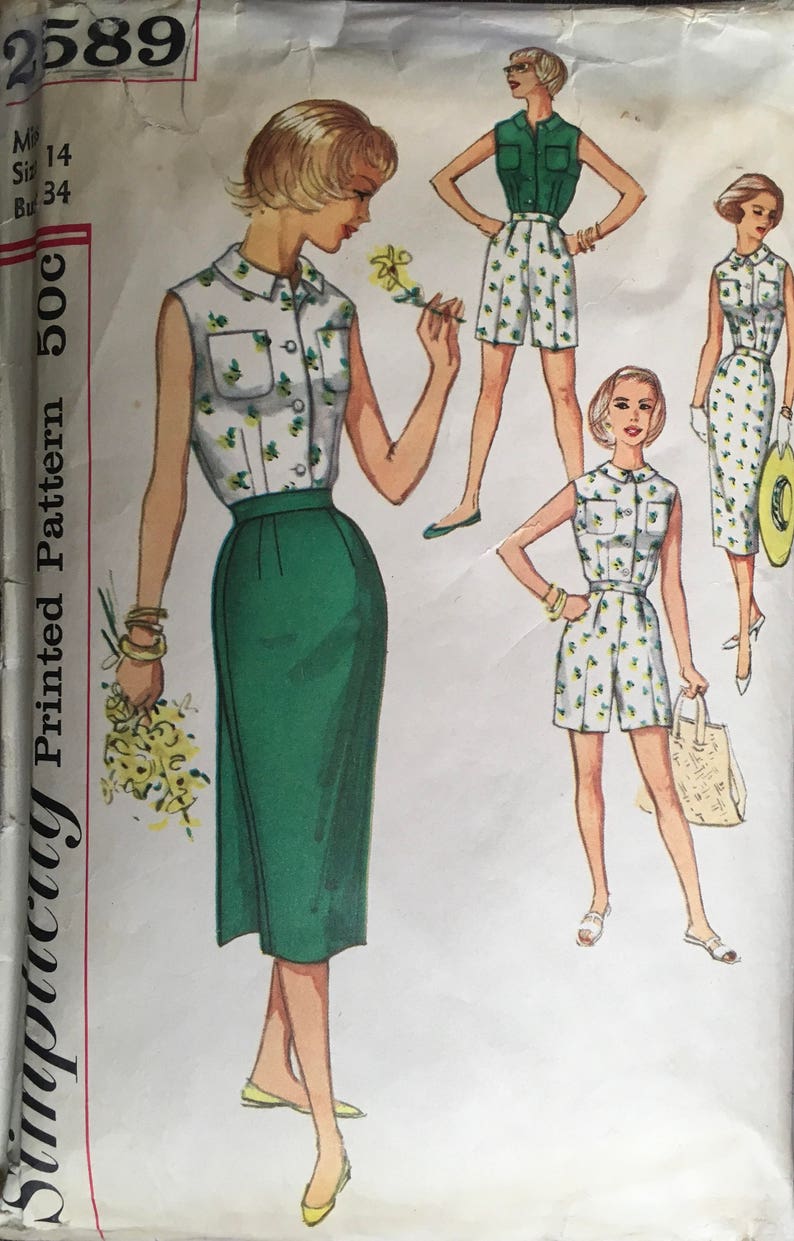 Simplicity 2589 Sewing Pattern vintage CUT - Etsy