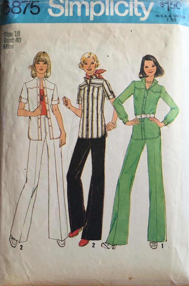 Simplicity 6875 Sewing Pattern vintage CUT | Etsy