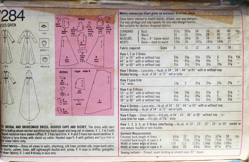 Simplicity 7284 Sewing Pattern vintage CUT | Etsy
