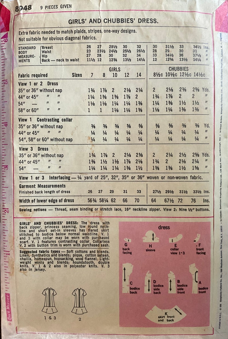 Simplicity 8948 Sewing Pattern vintage UNCUT - Etsy