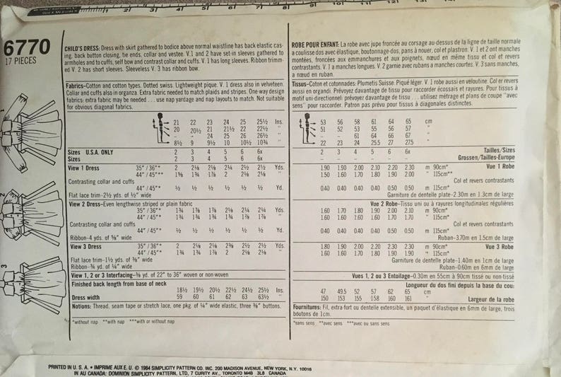 Simplicity 6770 Sewing Pattern vintage CUT - Etsy