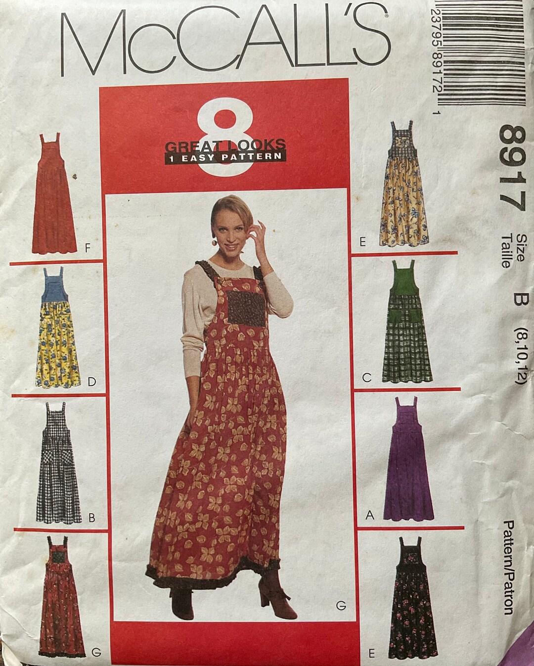 Mccall's 8917 Sewing Pattern vintage UNCUT - Etsy