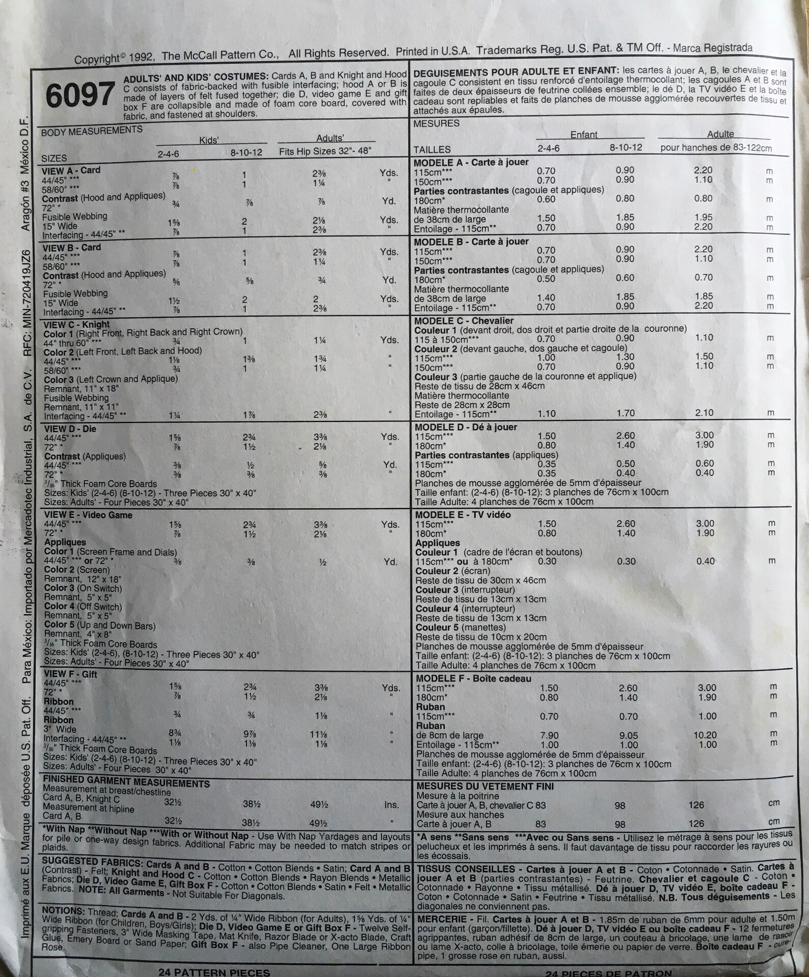 McCall's 6097 Sewing Pattern Vintage UNCUT | Etsy