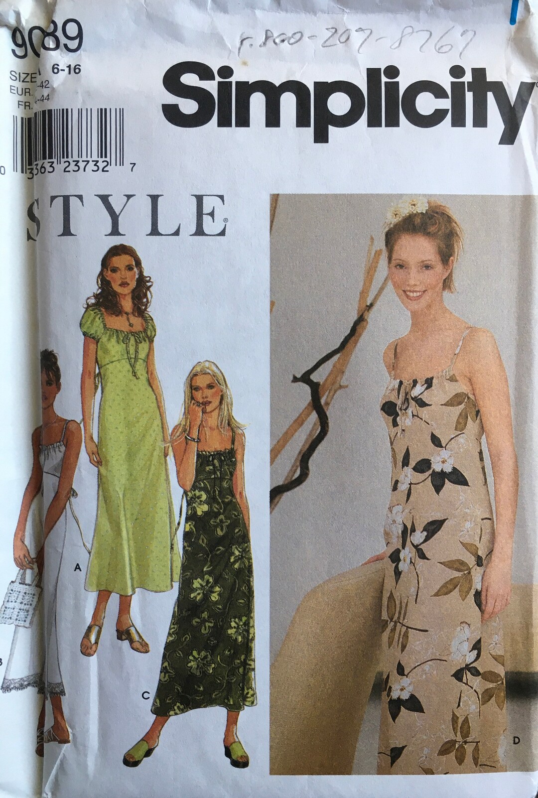 Simplicity 9089 Sewing Pattern vintage UNCUT - Etsy