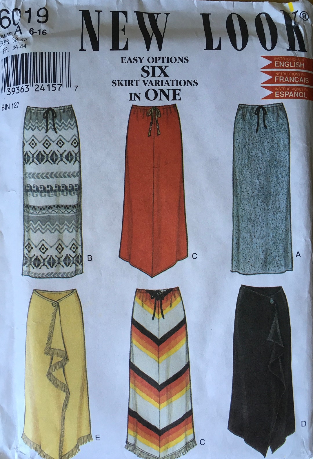 New Look 6019 Sewing Pattern vintage UNCUT - Etsy