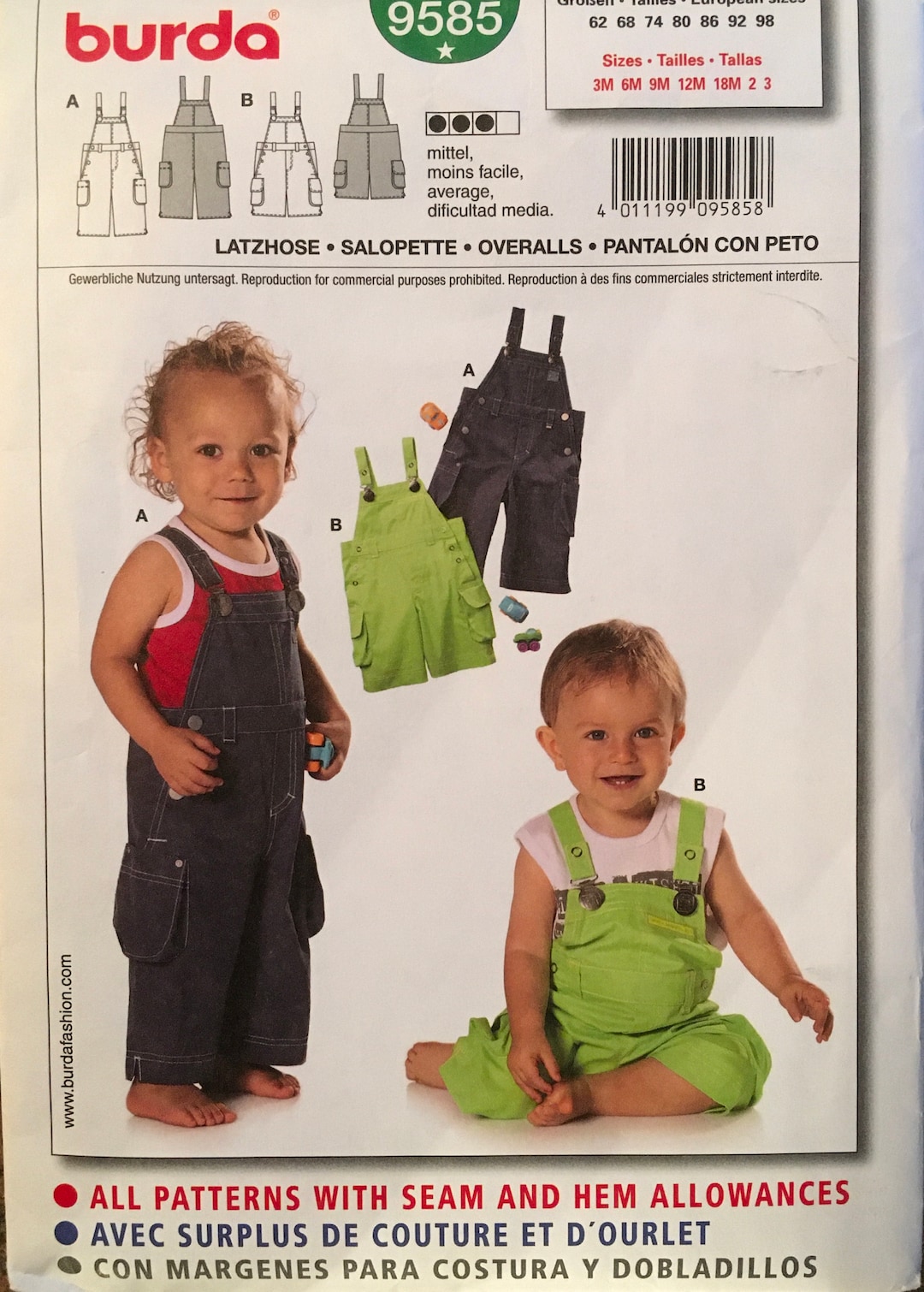 Burda 9585 Sewing Pattern vintage UNCUT - Etsy