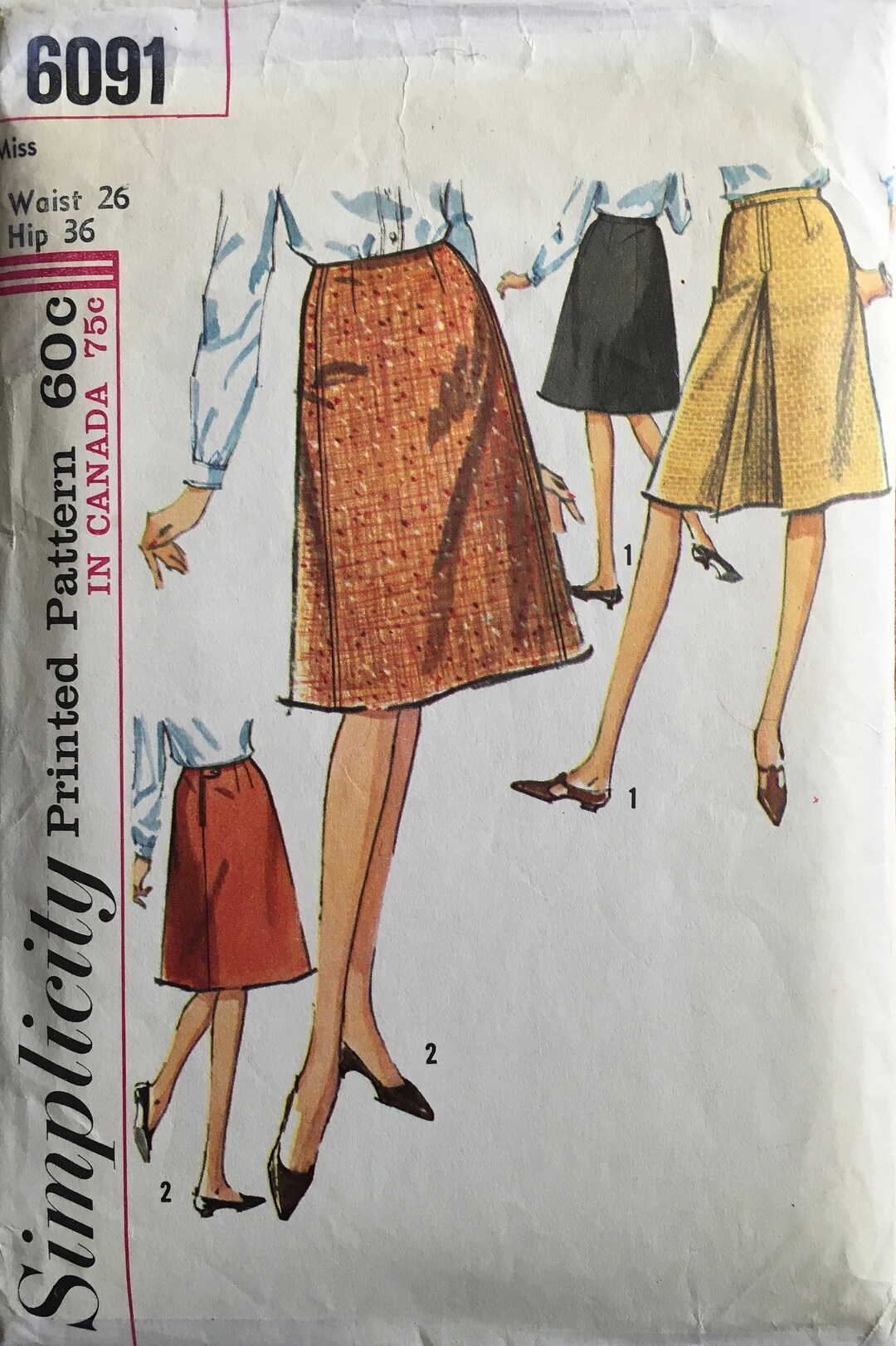 Simplicity 6091 Sewing Pattern vintage CUT - Etsy