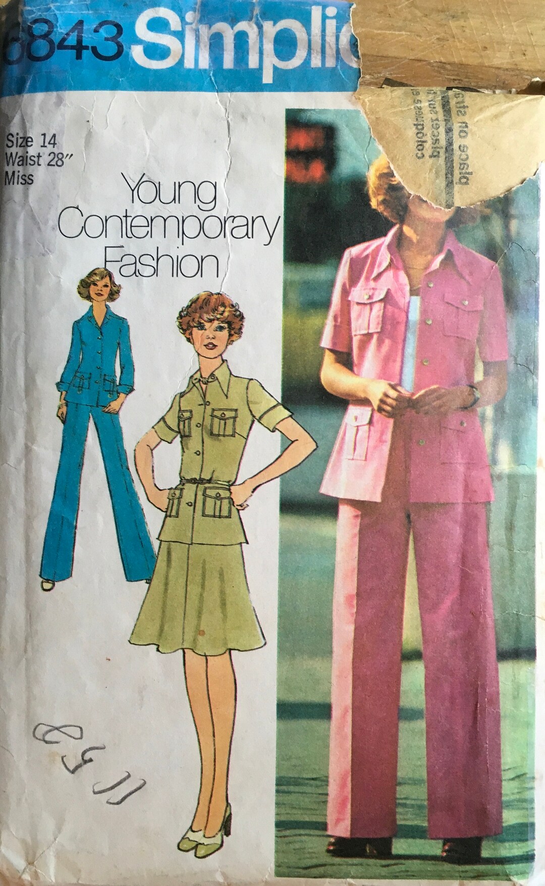 Simplicity 6843 Sewing Pattern vintage UNCUT/CUT - Etsy