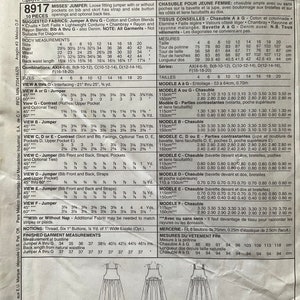 Mccall's 8917 Sewing Pattern vintage UNCUT - Etsy