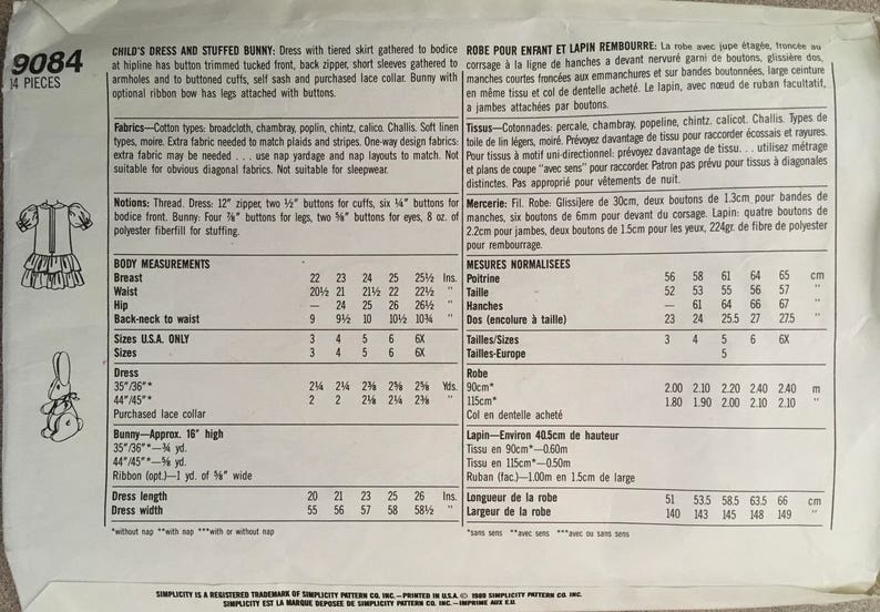 Simplicity 9084 Sewing Pattern vintage CUT - Etsy