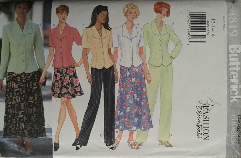 Butterick 4819 Sewing Pattern vintage UNCUT - Etsy