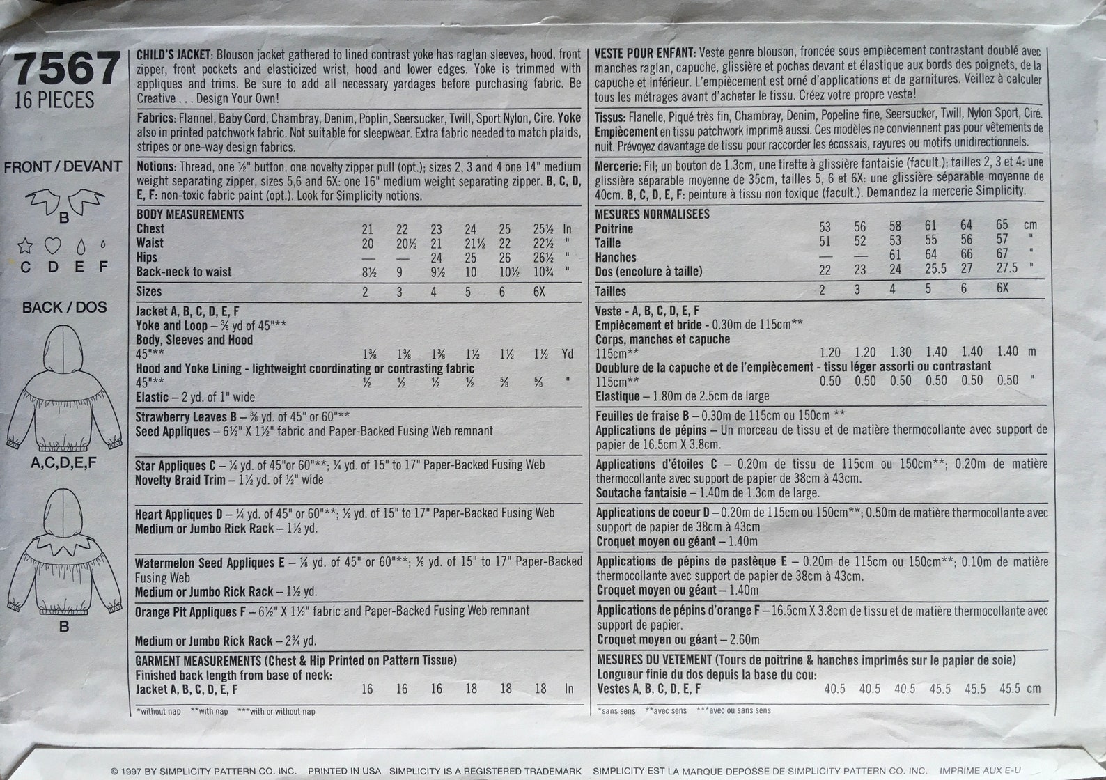 Simplicity 7567 Sewing Pattern vintage UNCUT - Etsy
