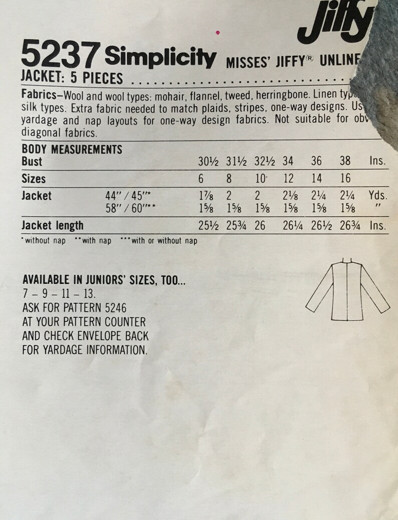 Simplicity 5237 Sewing Pattern vintage UNCUT | Etsy