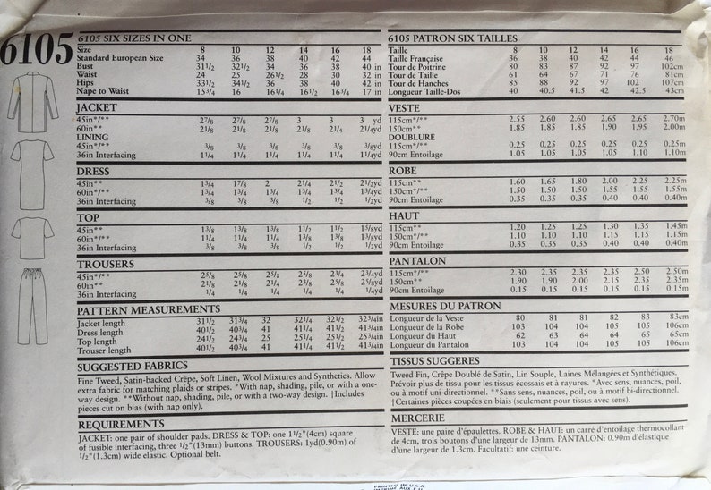 New Look 6105 Sewing Pattern vintage UNCUT - Etsy
