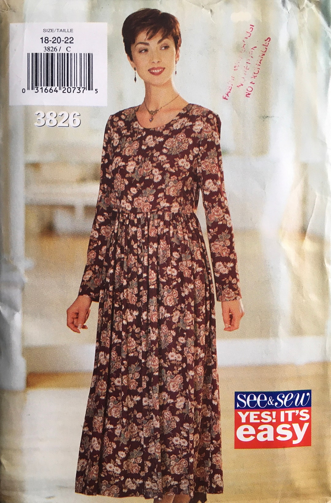 See & Sew 3826 Sewing Pattern vintage UNCUT - Etsy