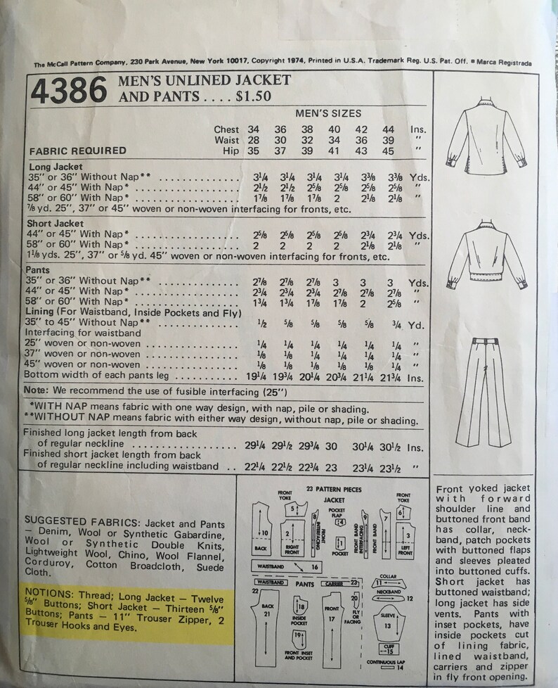 Mccall's 4386 Sewing Pattern vintage CUT - Etsy