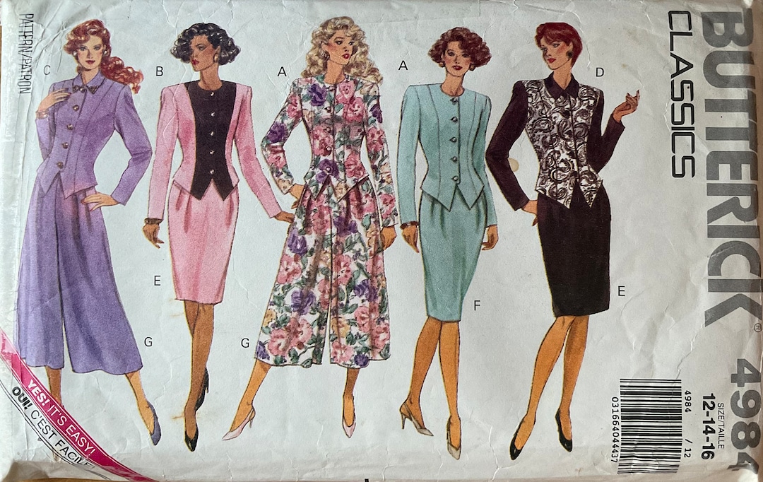 Butterick 4984 Sewing Pattern vintage CUT - Etsy