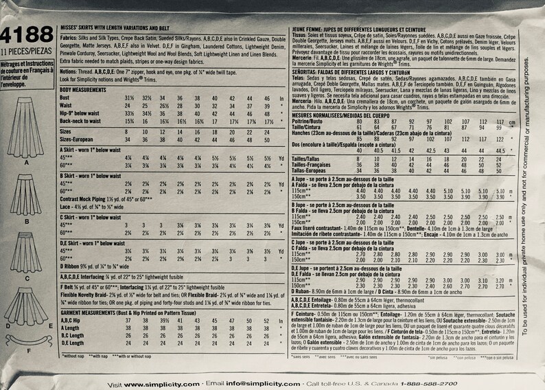 Simplicity 4188 Sewing Pattern vintage CUT | Etsy