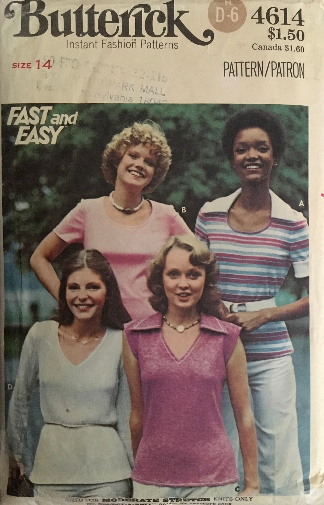 Butterick 4614 Sewing Pattern vintage CUT - Etsy