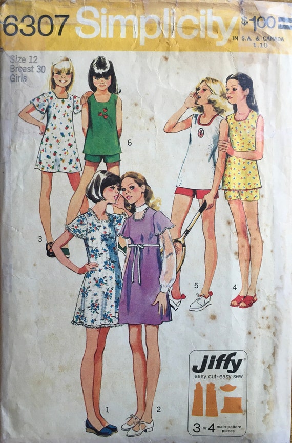 Simplicity 6307 Sewing Pattern vintage CUT - Etsy