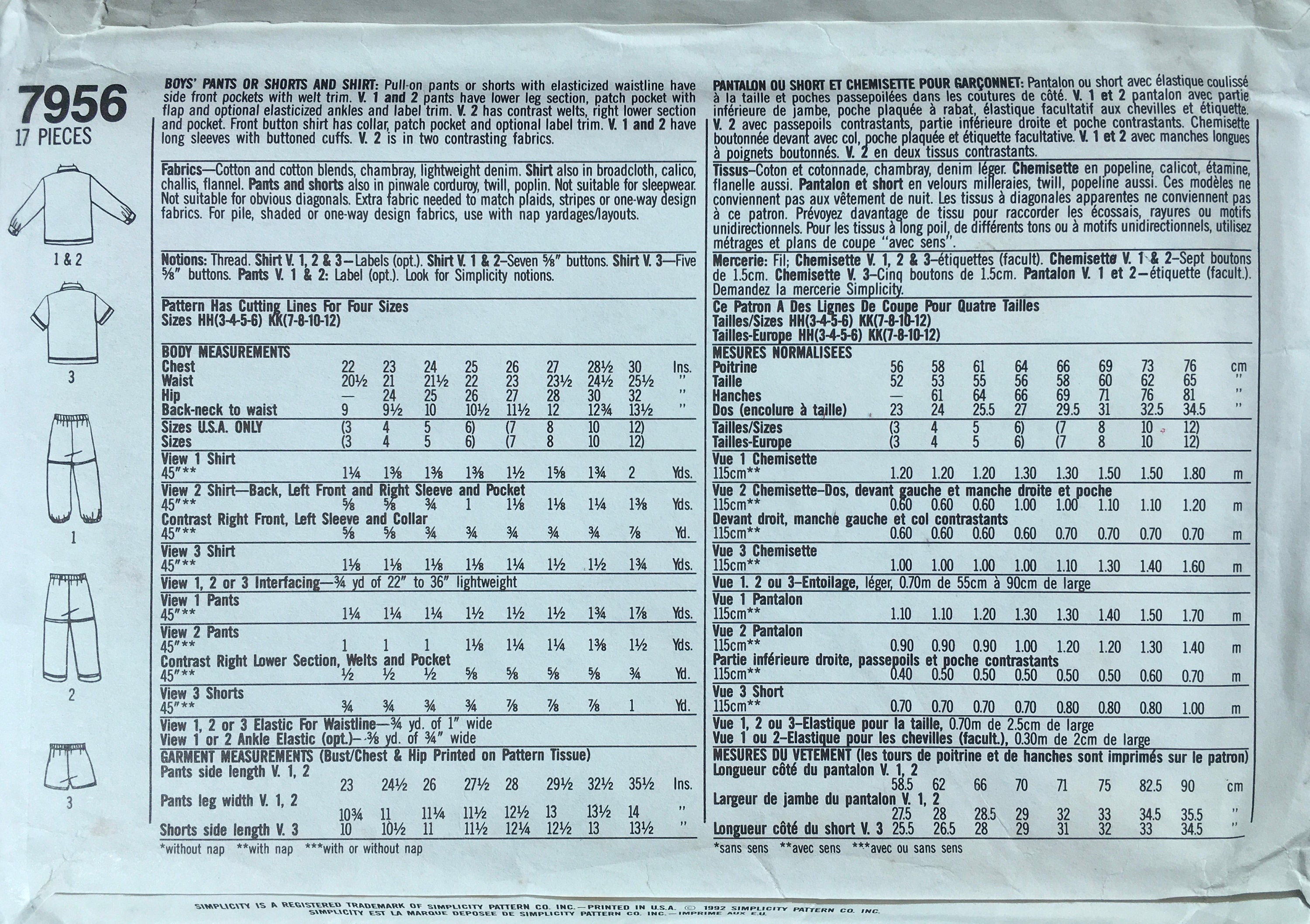 Simplicity 7956 Sewing Pattern Vintage UNCUT/CUT | Etsy