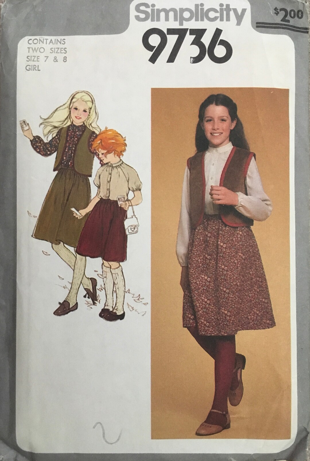 Simplicity 9736 Sewing Pattern vintage CUT - Etsy