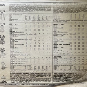 Mccall's 9625 Sewing Pattern vintage CUT - Etsy