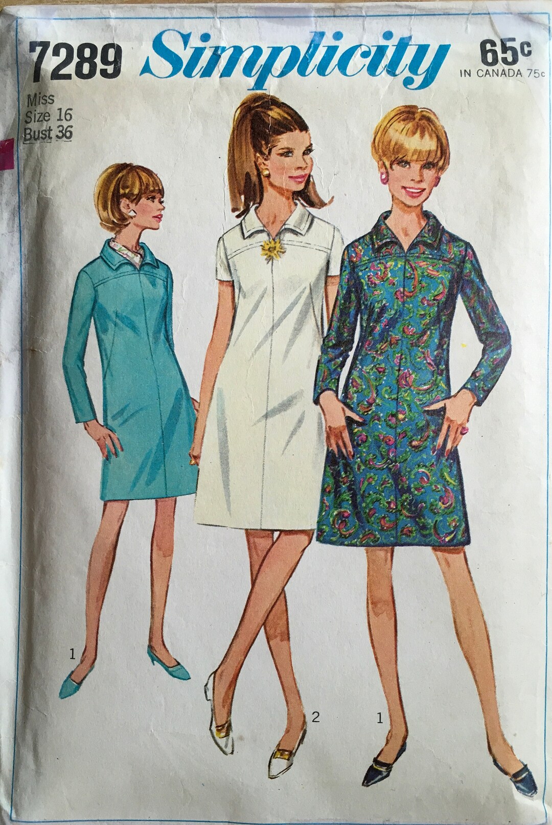 Simplicity 7289 Sewing Pattern vintage CUT - Etsy