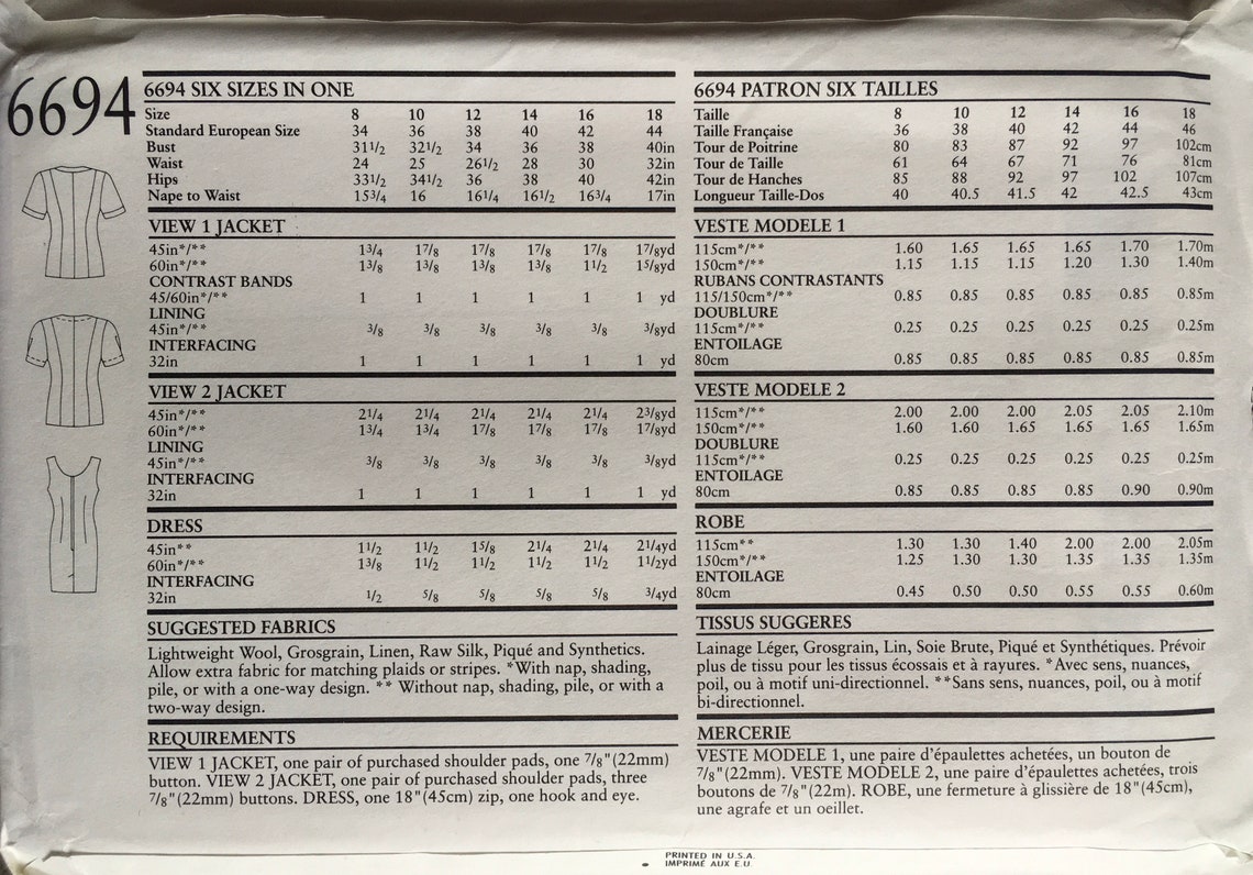 New Look 6694 Sewing Pattern vintage UNCUT - Etsy