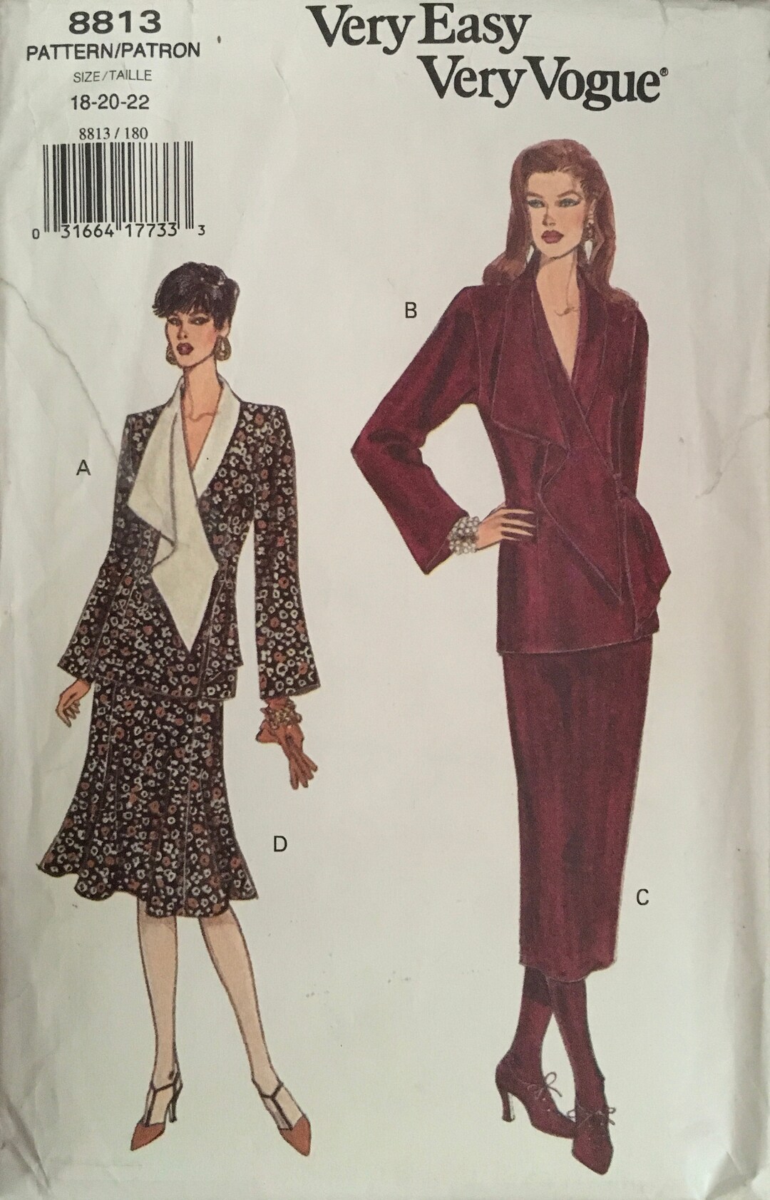 Vogue 8813 Sewing Pattern vintage UNCUT - Etsy