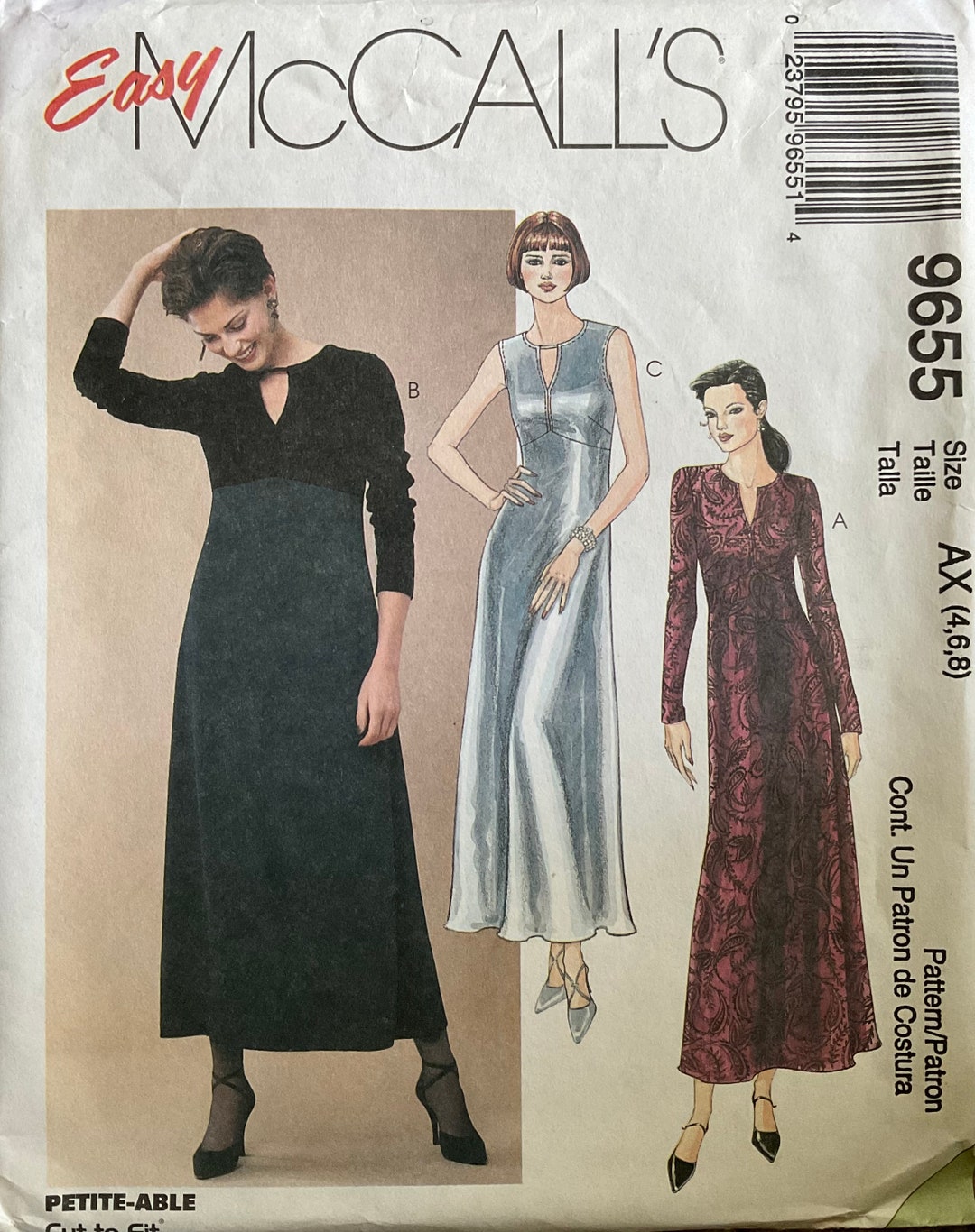 Mccall's 9655 Sewing Pattern vintage UNCUT - Etsy