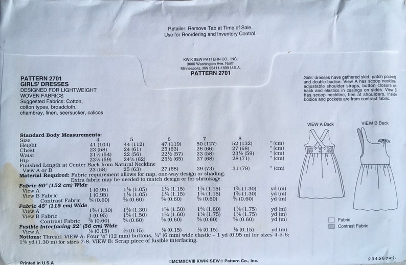 Kwik Sew 2701 Sewing Pattern vintage UNCUT - Etsy