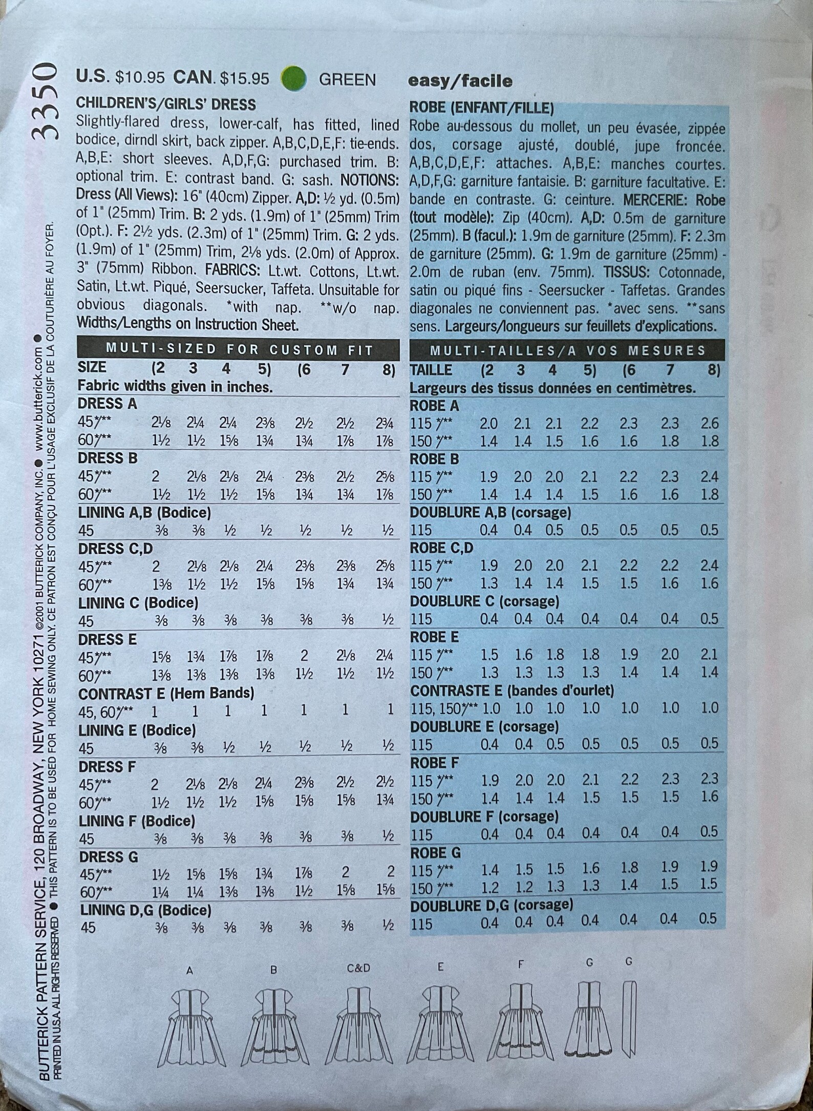 Butterick 3350 Sewing Pattern vintage CUT - Etsy