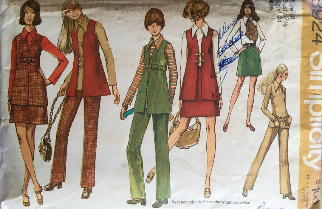 Simplicity 8924 Sewing Pattern vintage CUT - Etsy Australia